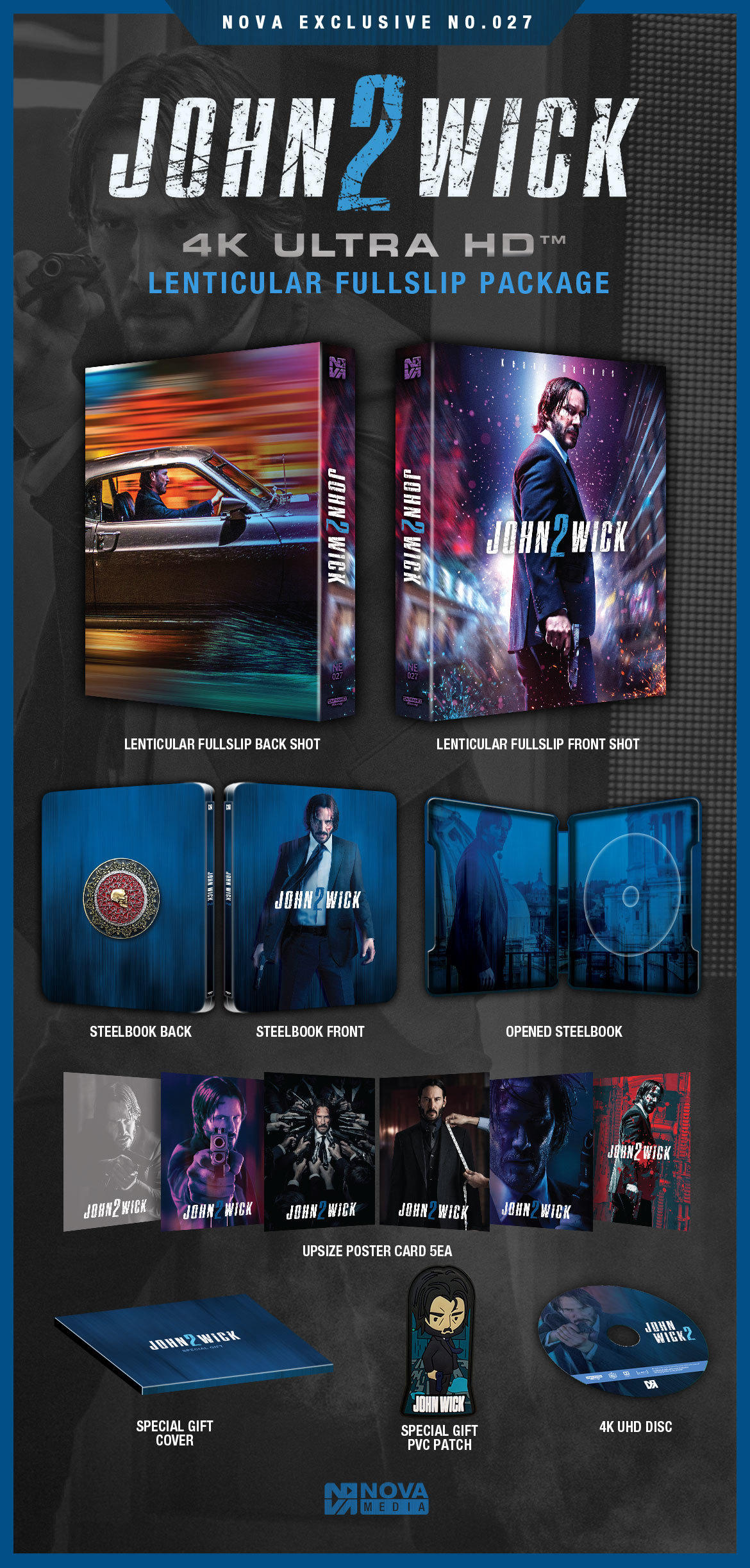 John Wick: Chapter 2 4K Blu-ray Release Date September 4, 2020 (Nova Media Exclusive SteelBook ...