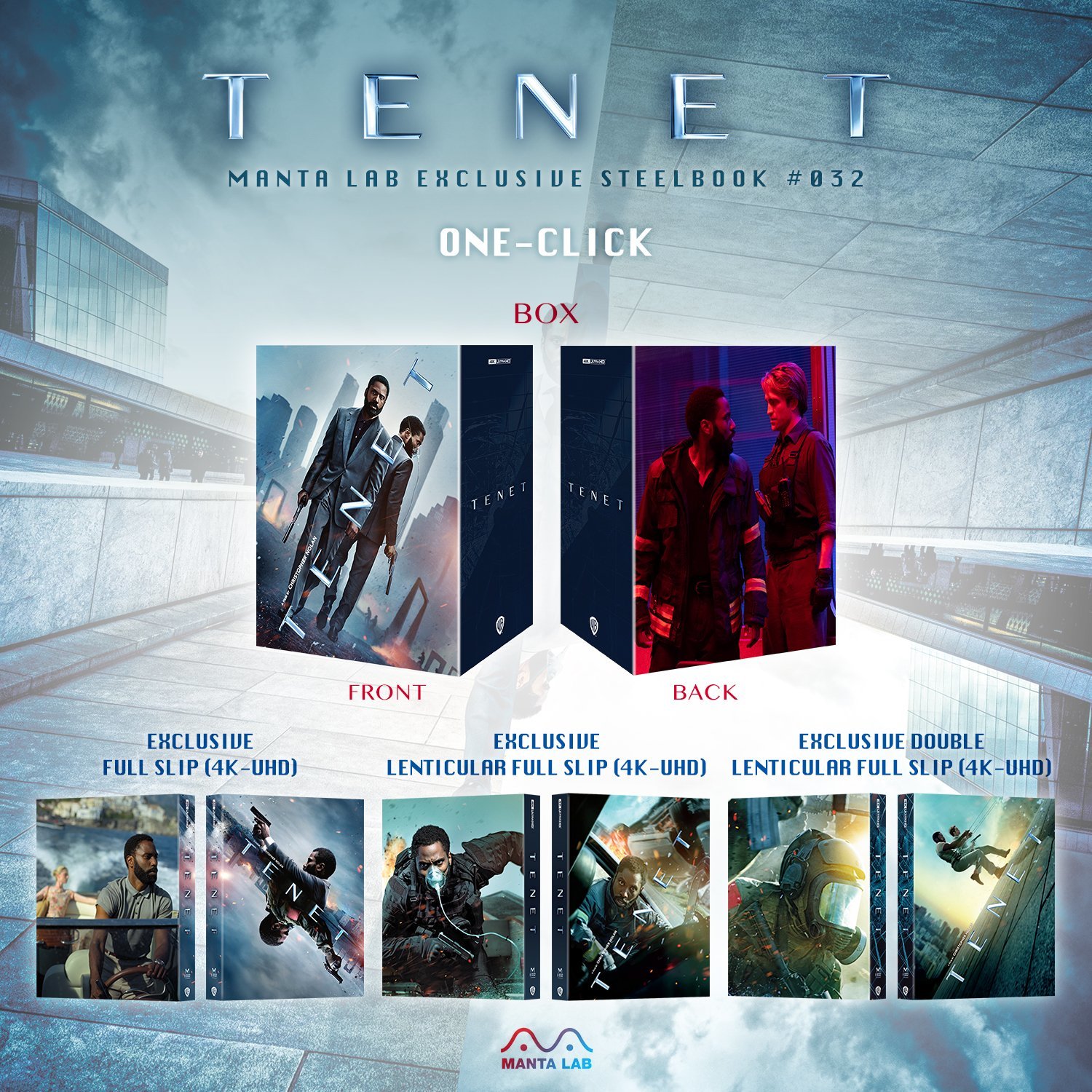 Tenet 4K Blu-ray Release Date May 14, 2021 (Manta Lab Exclusive SteelBook) (Hong Kong)