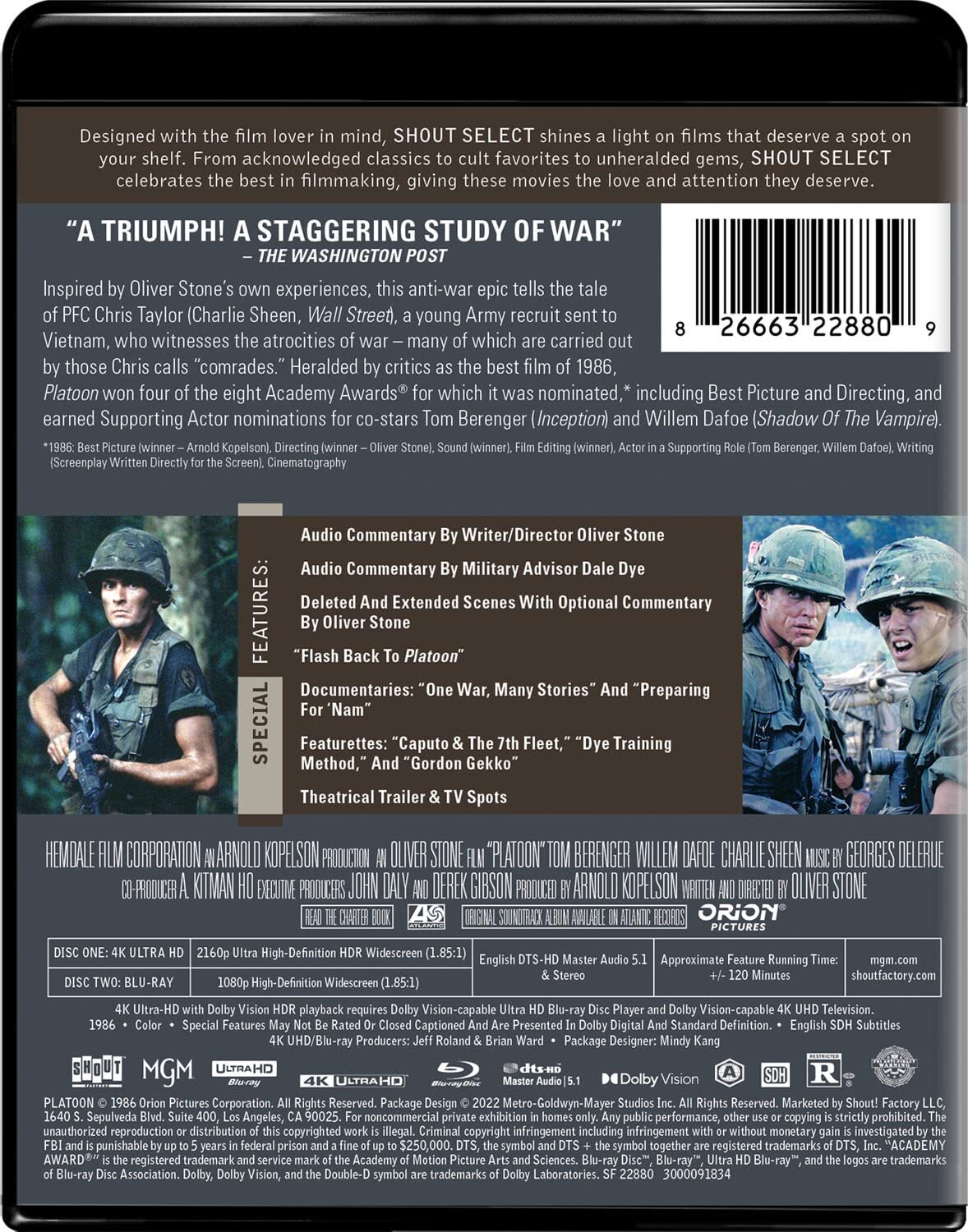 Platoon 4K UHD (1986) coming from Shout! Factory - Page 21 - Blu-ray Forum