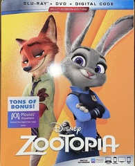Zootopia Blu-ray (Blu-ray + DVD + Digital) (Canada)