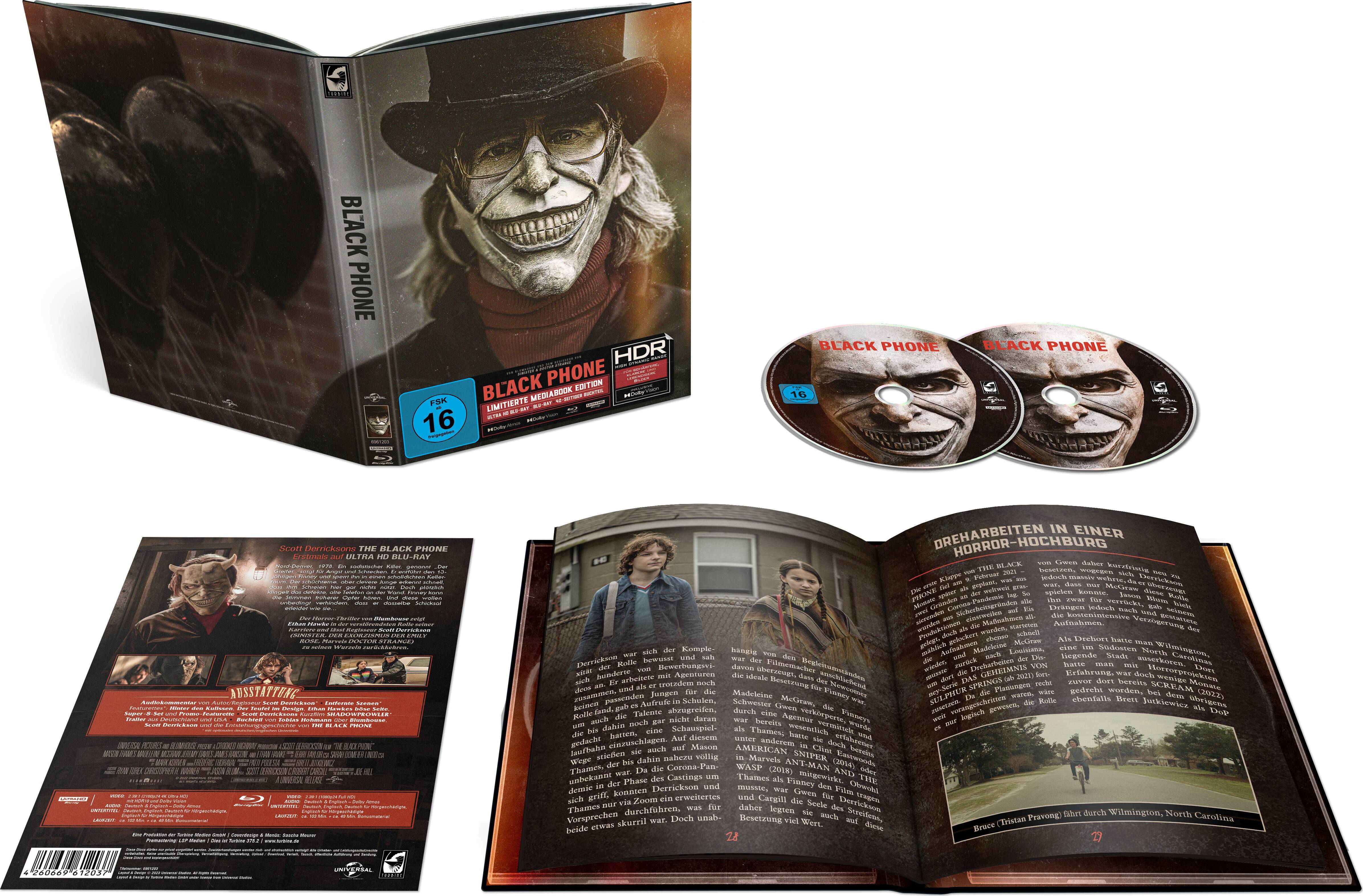 The Black Phone 4K Blu-ray (Turbine Exclusive DigiBook) (Germany)