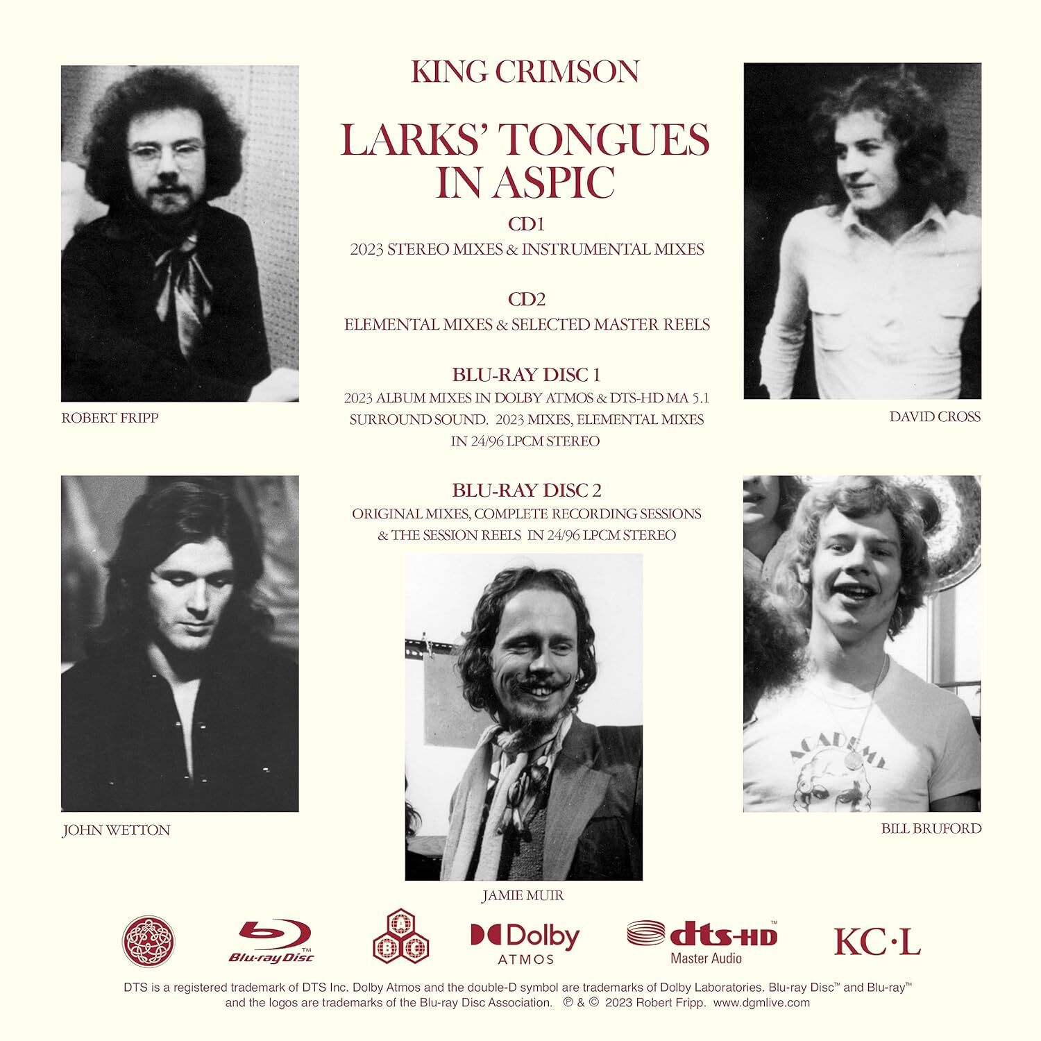 King Crimson - Larks' Tongue in Aspic 50th Atmos and LPCM Stereo Blu ...