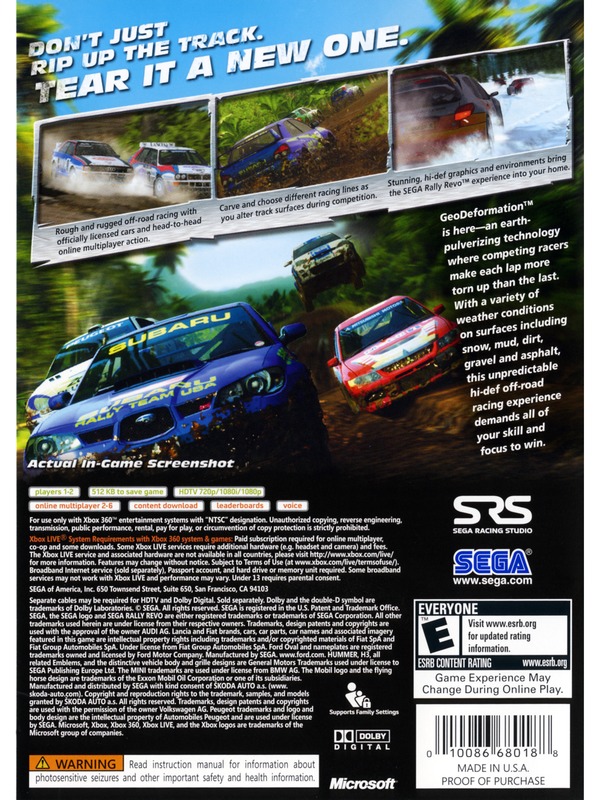 Sega Rally Revo Xbox 360