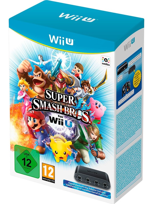 Super Smash Bros Plus GameCube Controller Adapter Wii U