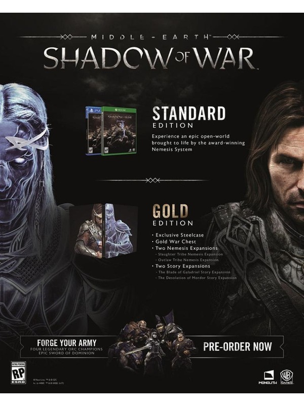 Middle-Earth Shadows of War PS4