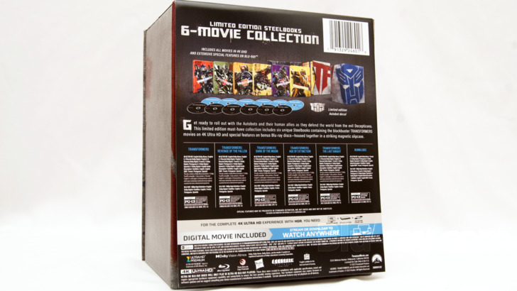 Transformers Limited Edition 6-Movie Collection 4K Blu-ray (SteelBook)