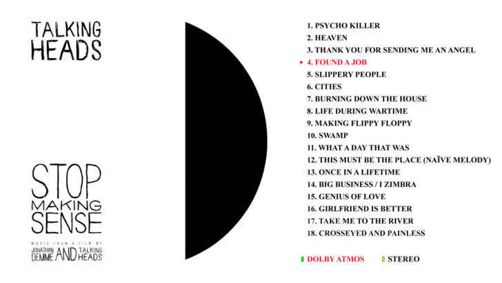 Talking Heads: Stop Making Sense Blu-ray (DigiPack)